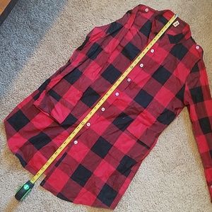 Tops | Red Plaid Tunic Shirt | Poshmark